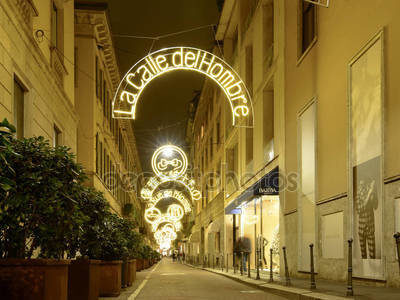 Tecnovision Luminarie Via Gesù Milano - Tecnovision Luminarie